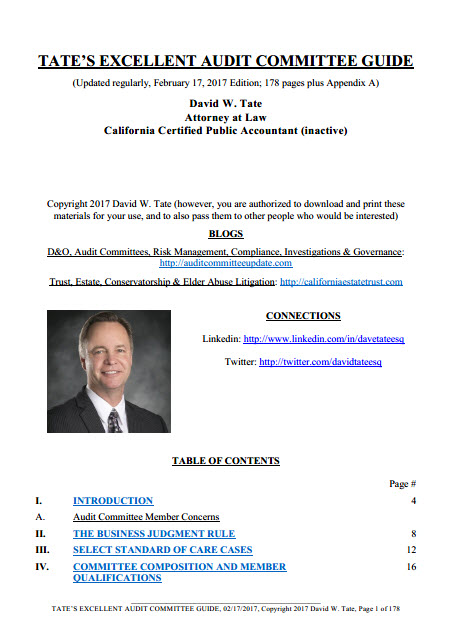 Tate’s Excellent Audit Committee Guide (02172017) – posted here, and ...